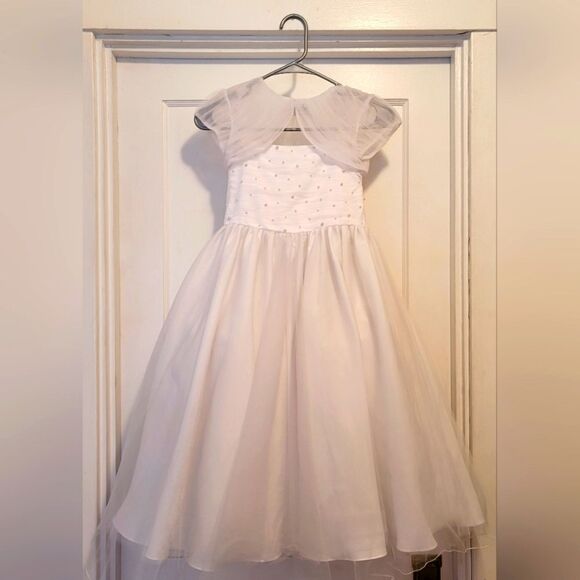 Joan Calabrese | Dresses | Joan Calabrese White Girls Formaldress Size ...